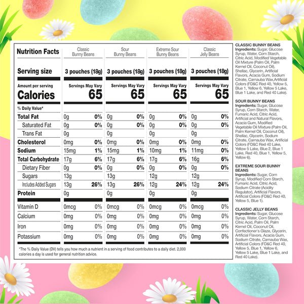Funtasty Candy easter egg filler jelly beans 36-count pastel