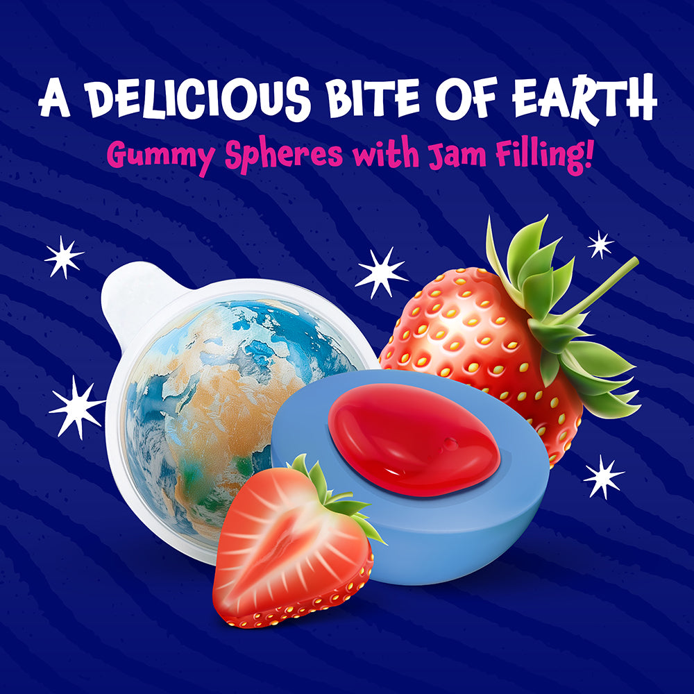 Earth Planet Gummy Balls - 19 Ounce Jar (30 Count) - Strawberry Jelly ...